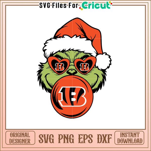 Grinch Bengals Christmas SVG – svg files for cricut
