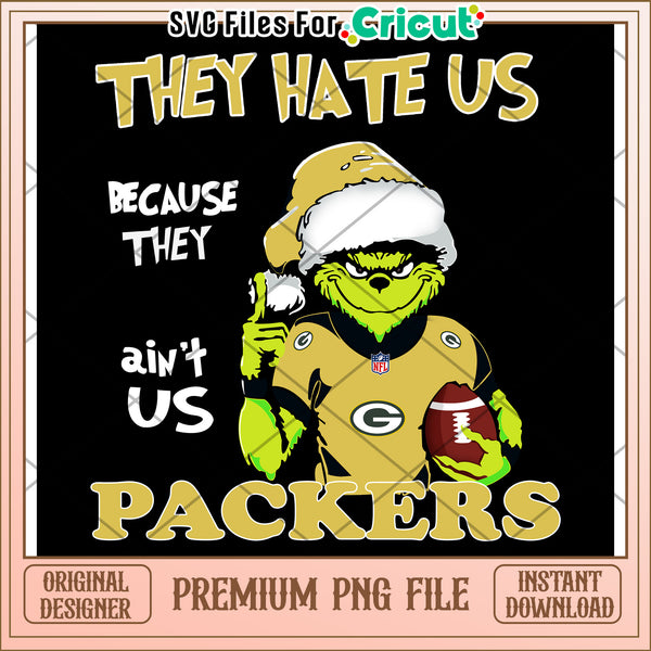 Grinch Inspired Packers PNG Design for Cricut, Instant Download Availa ...