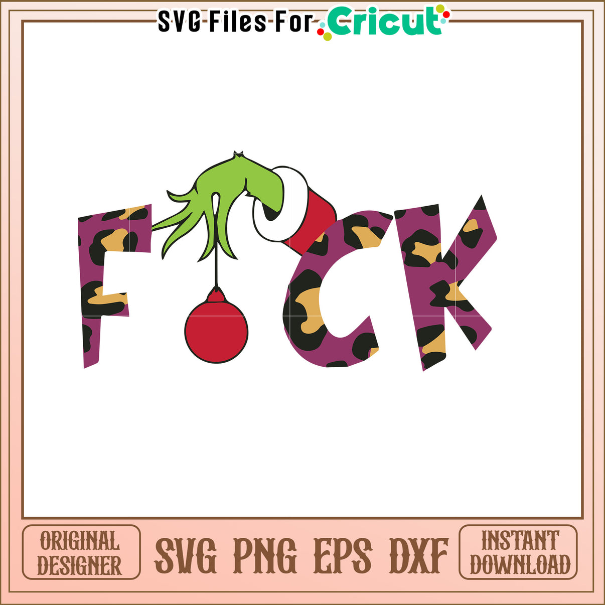 Grinch Leopard Christmas SVG – svg files for cricut