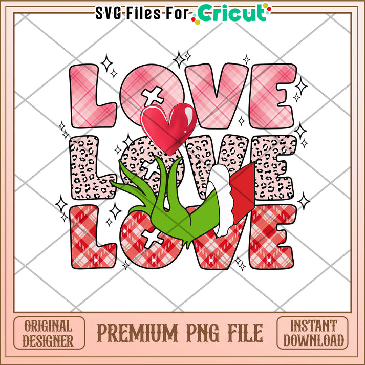 Grinch Love PNG Valentines Design – svg files for cricut