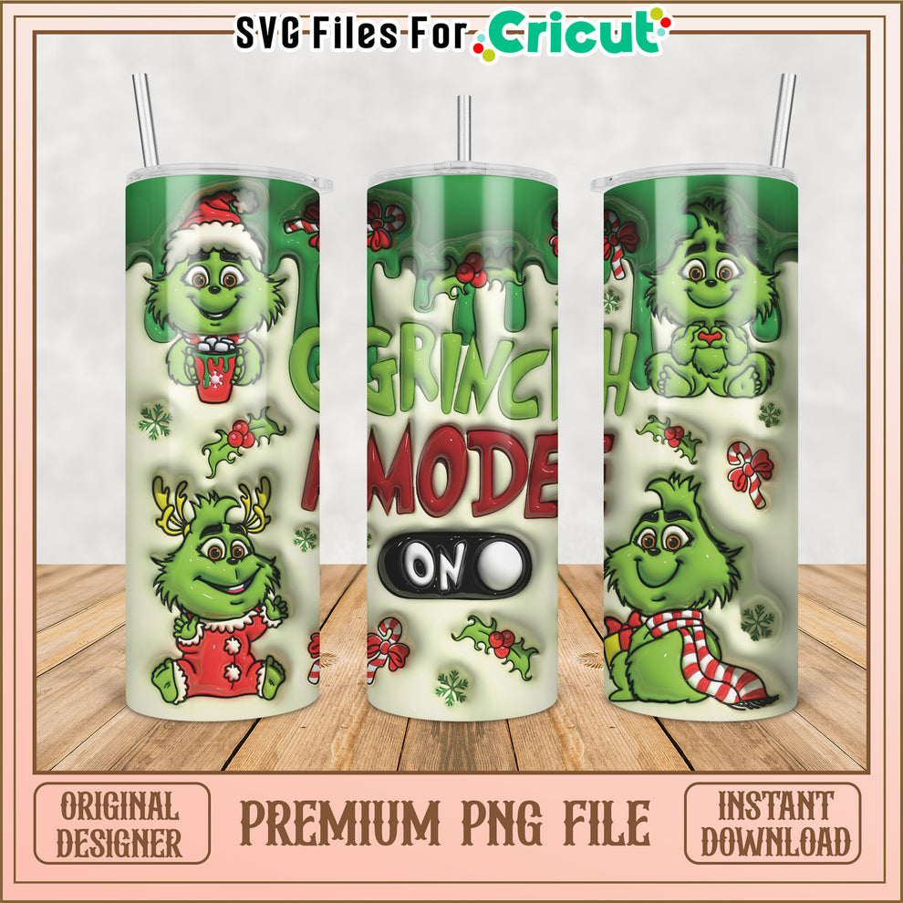 Grinch Mode On PNG Sublimation Design – svg files for cricut