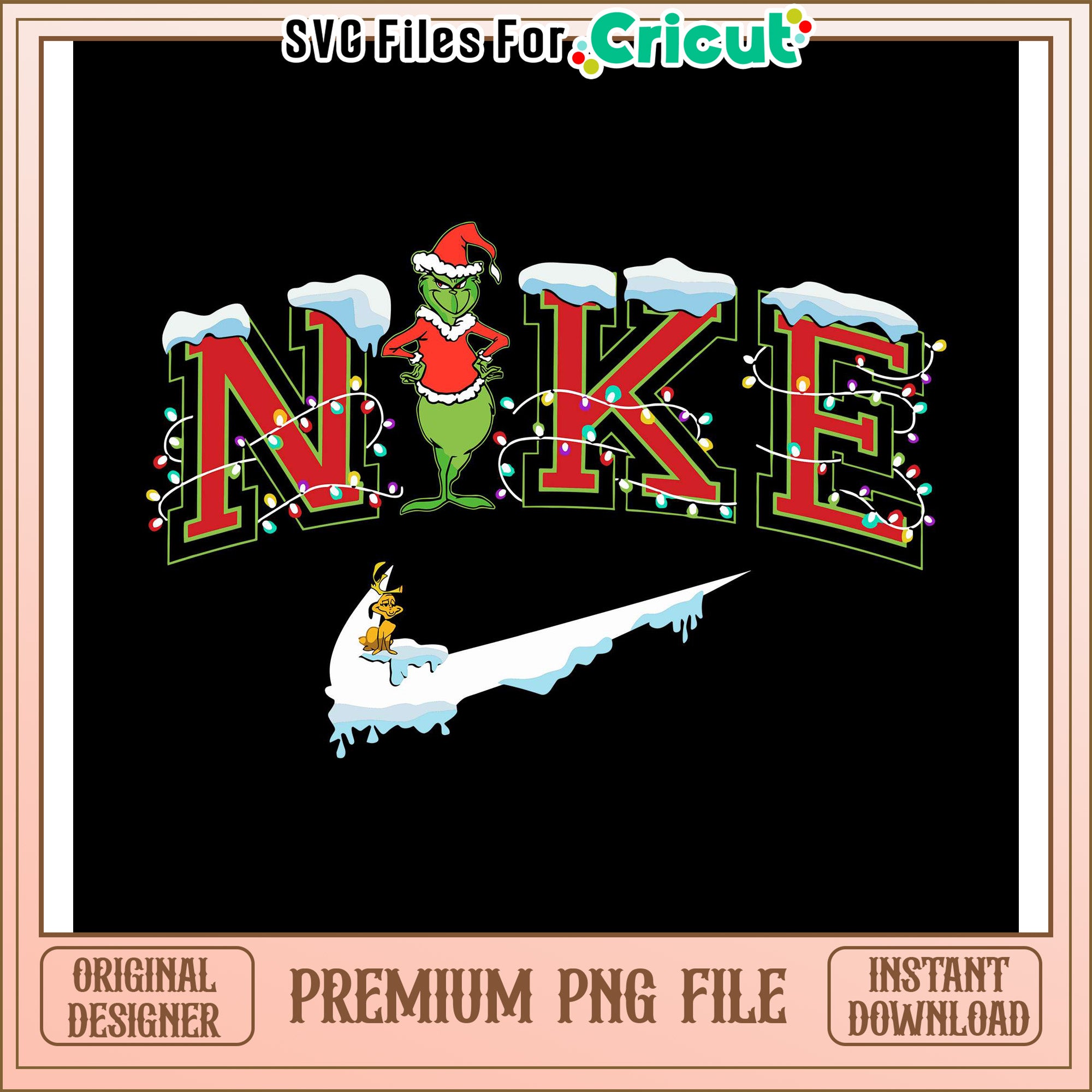Grinch Nike Christmas PNG design, perfect for crafty projects – svg ...