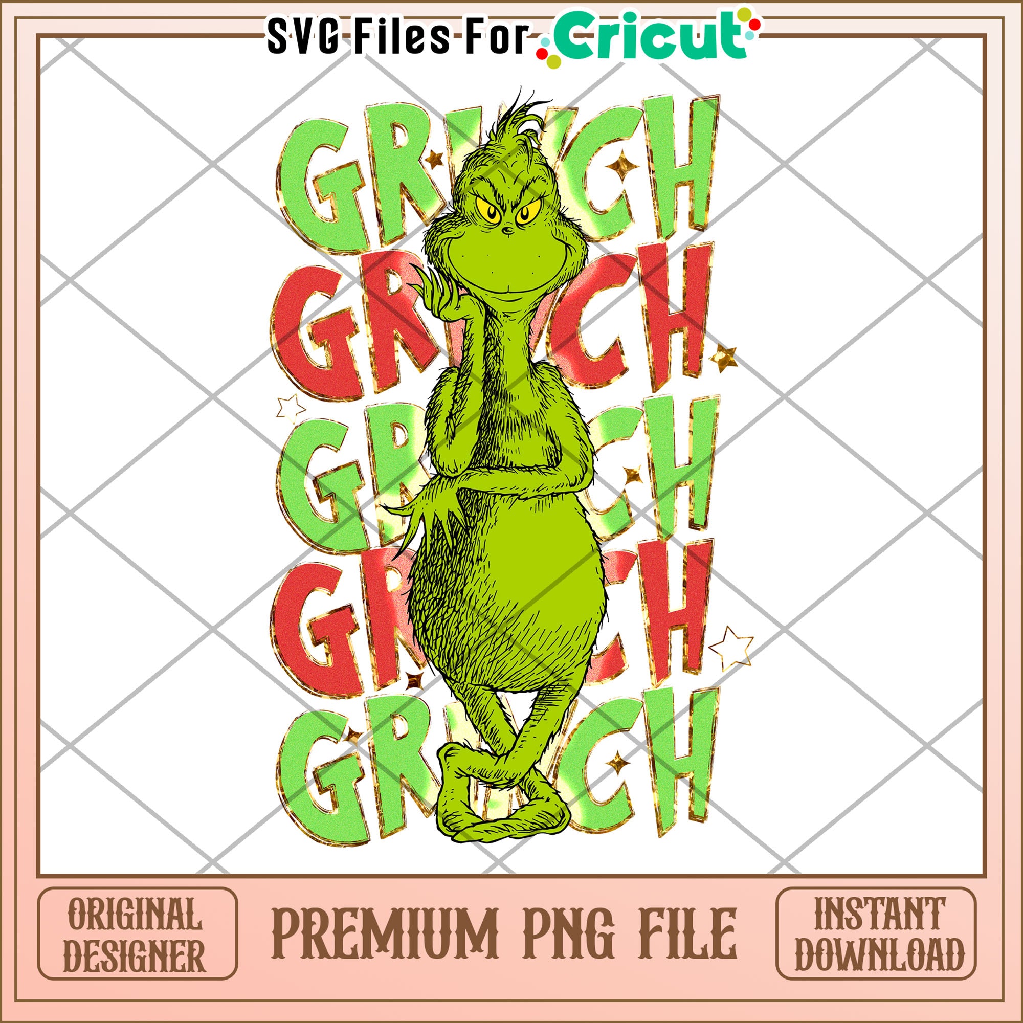 Grinch PNG Sublimation Design Instant Download – svg files for cricut