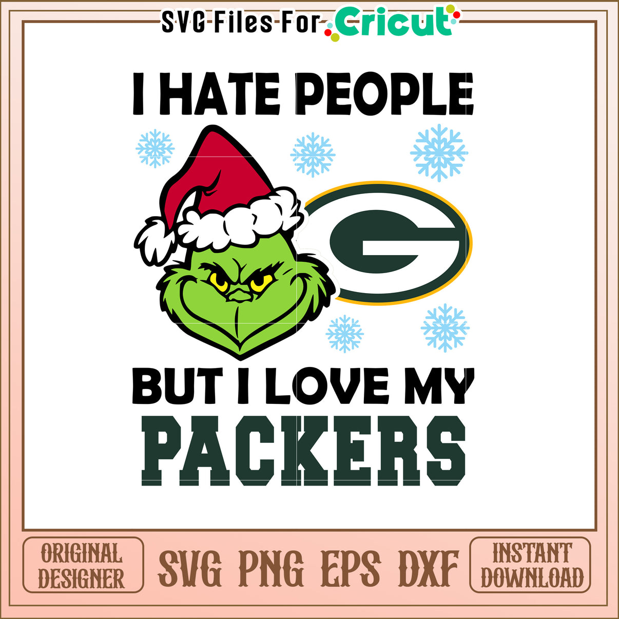 Grinch Packers SVG Design – svg files for cricut