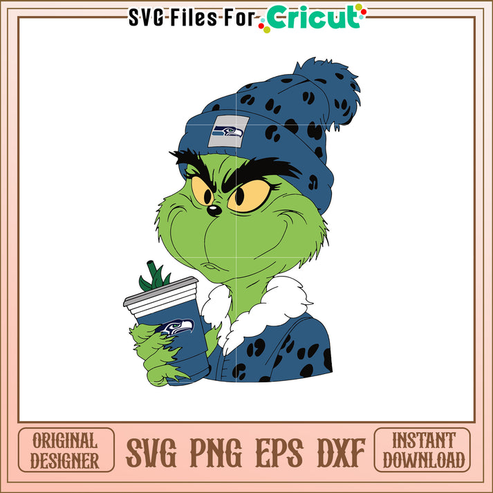 Grinch SVG Seahawks Design – svg files for cricut