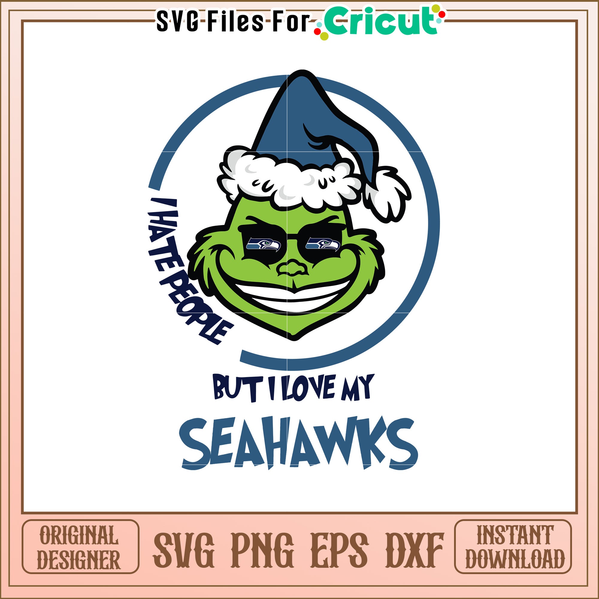 Grinch Seahawks SVG Design – svg files for cricut