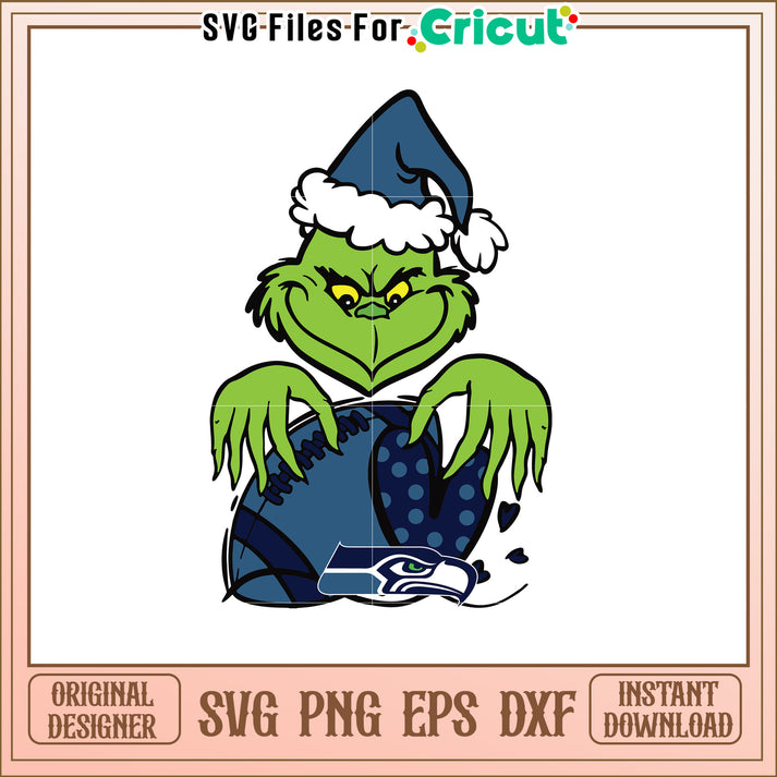 Grinch Seahawks SVG Football Design – svg files for cricut