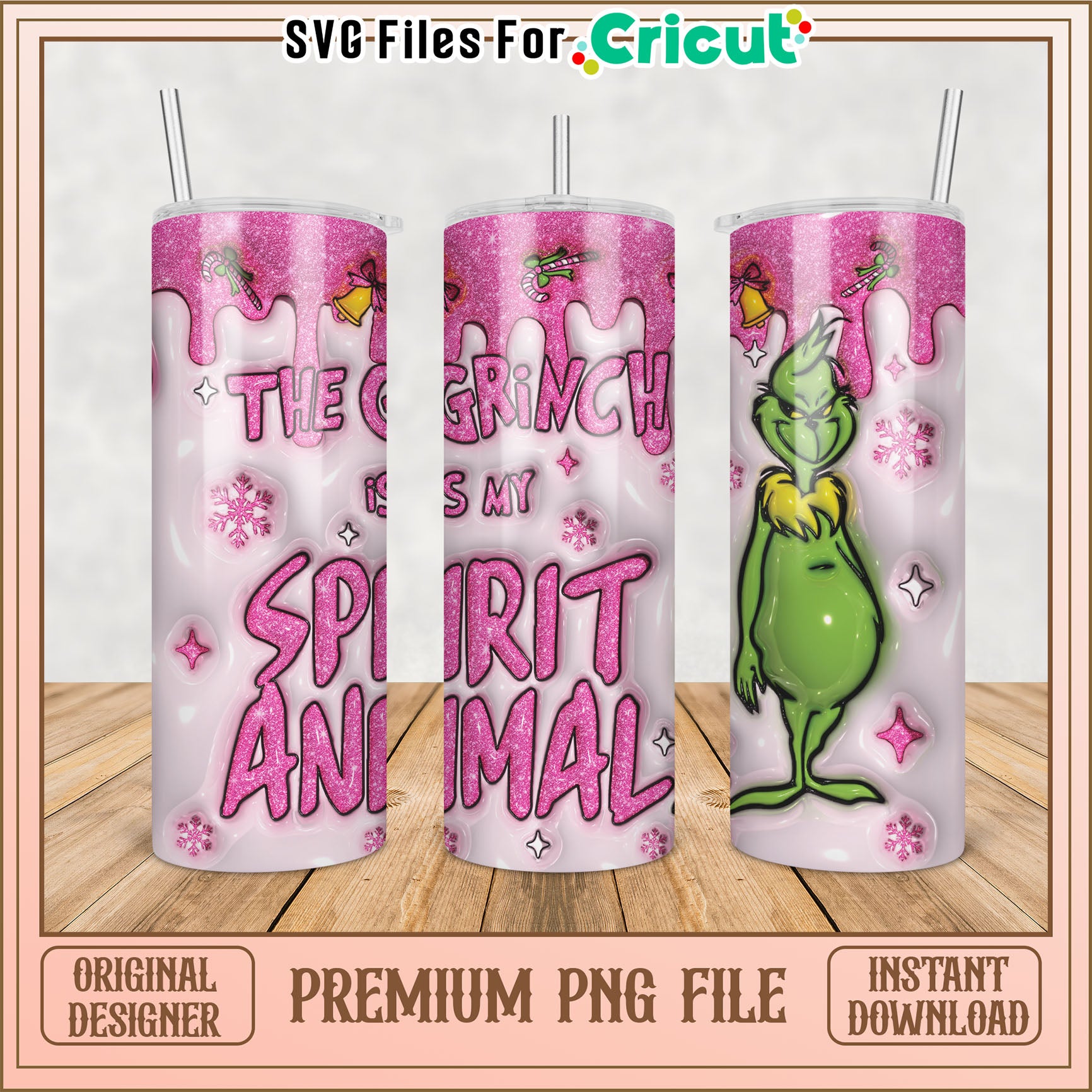 Grinch Spirit Animal PNG Sublimation – svg files for cricut