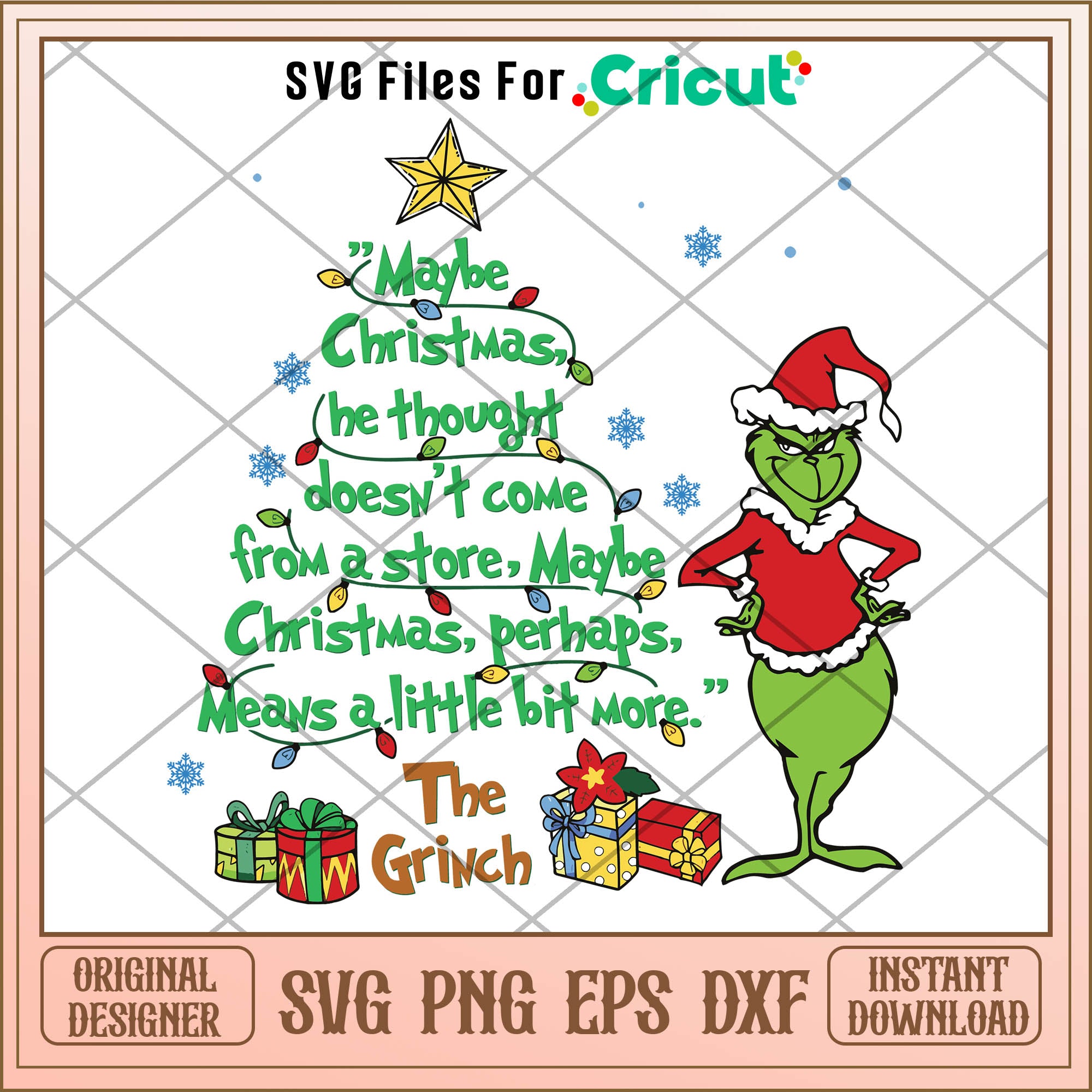 Grinch Means A Little Bit More SVG, grinch christmas tree svg – svg ...