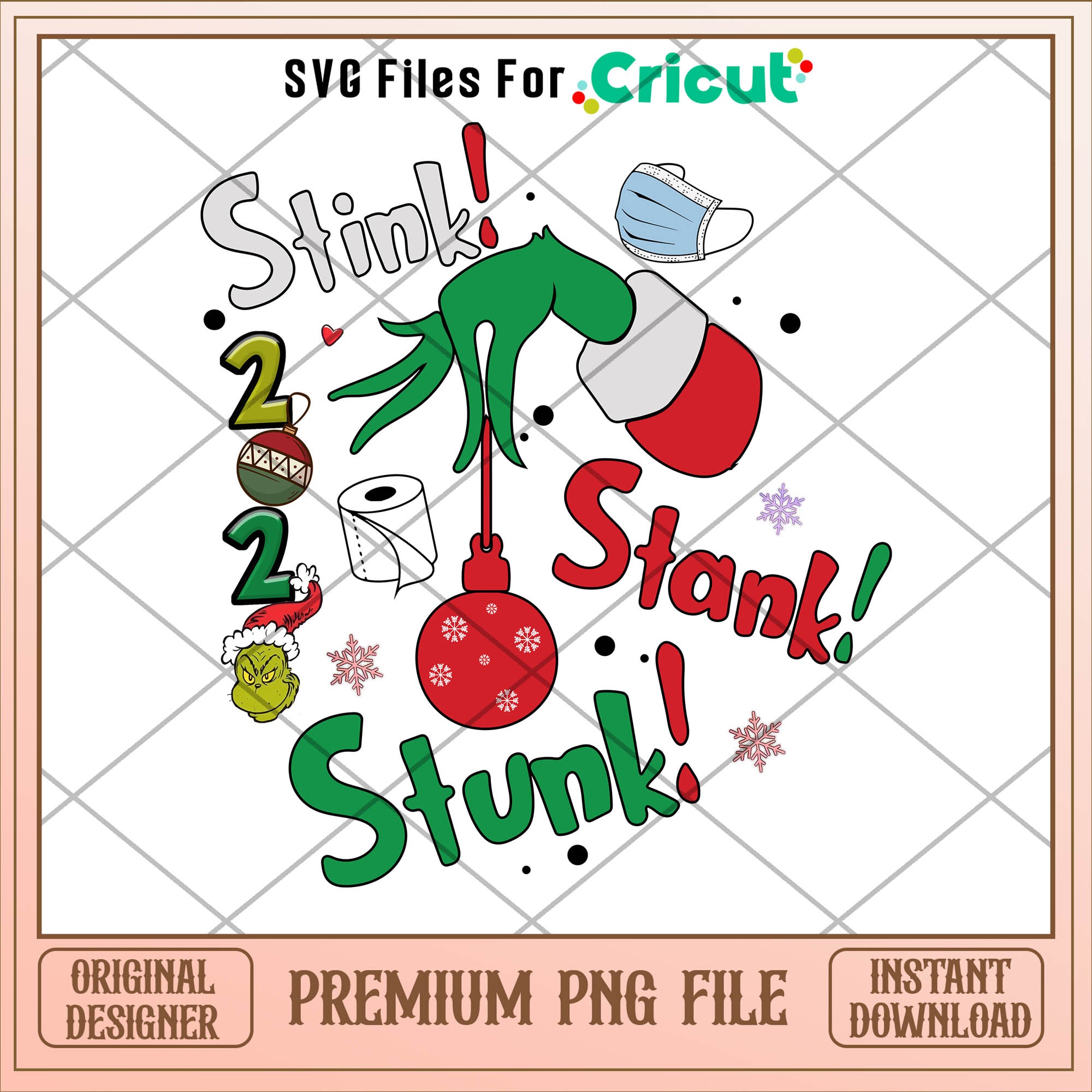 Grinch stink stank stunk png, grinch png, christmas png – svg files for ...