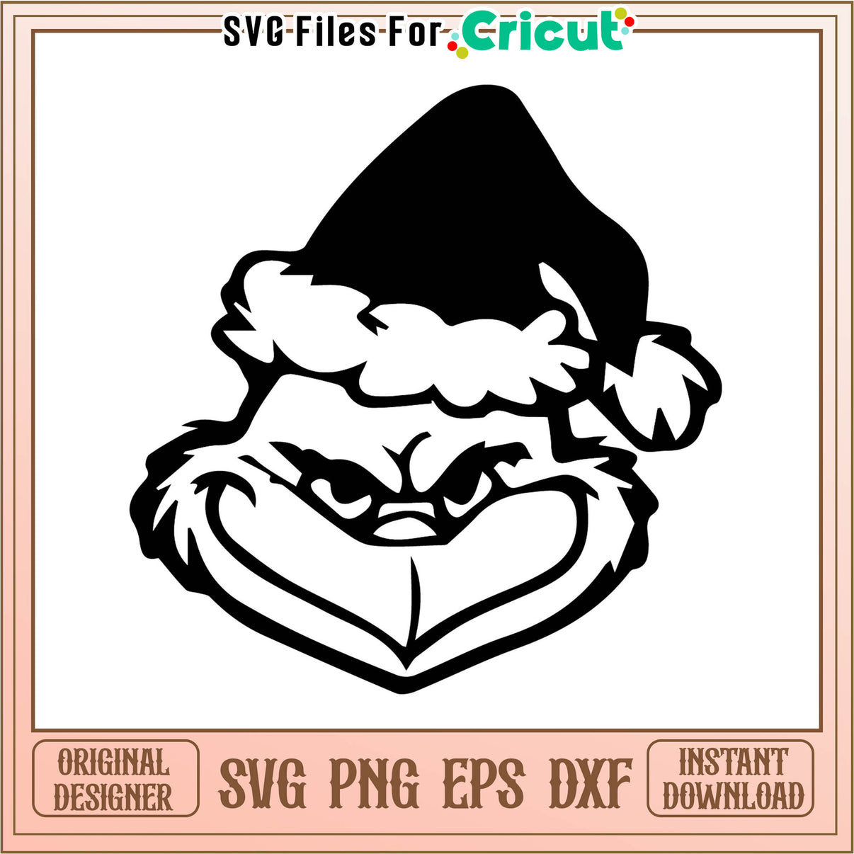 Grinch head outline disney cartoon svg, grinch head svg – svg files for ...