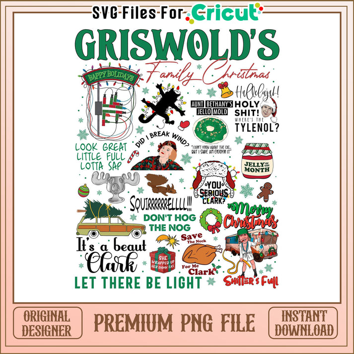 Griswold Christmas PNG, Family Christmas quotes and images – svg files ...