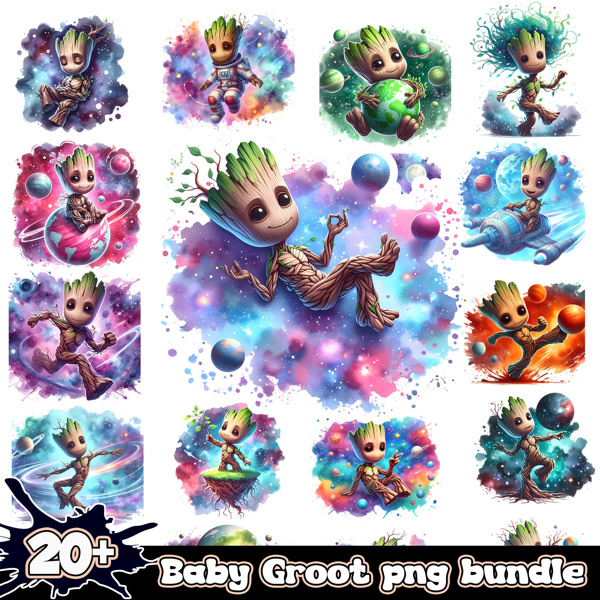 Groot space design bundle png, guardians of the groot png – svg files ...
