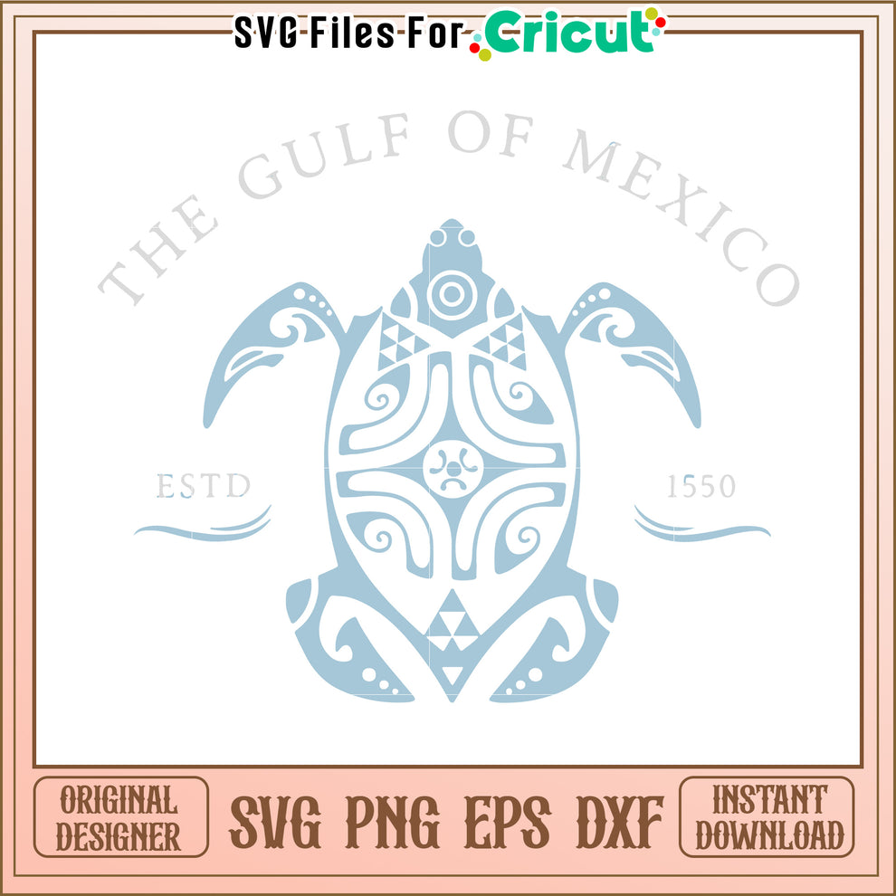 Gulf of Mexico Turtle Design, Stylish SVG Artwork for Decor – svg files ...