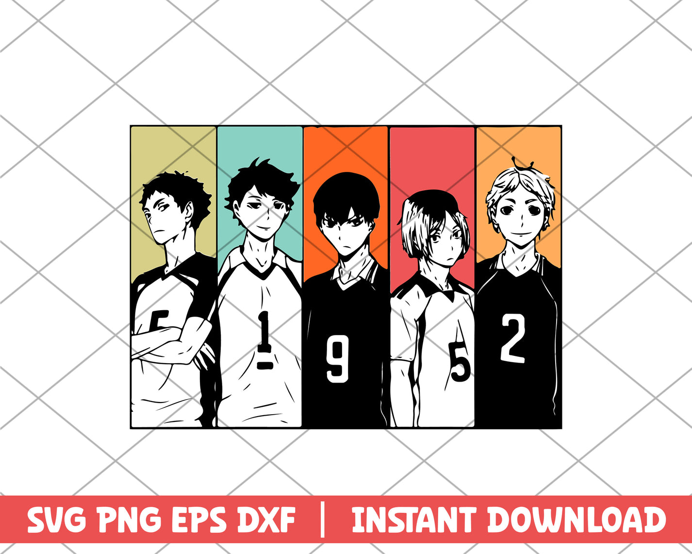 Haikyuu friends anime svg – svg files for cricut