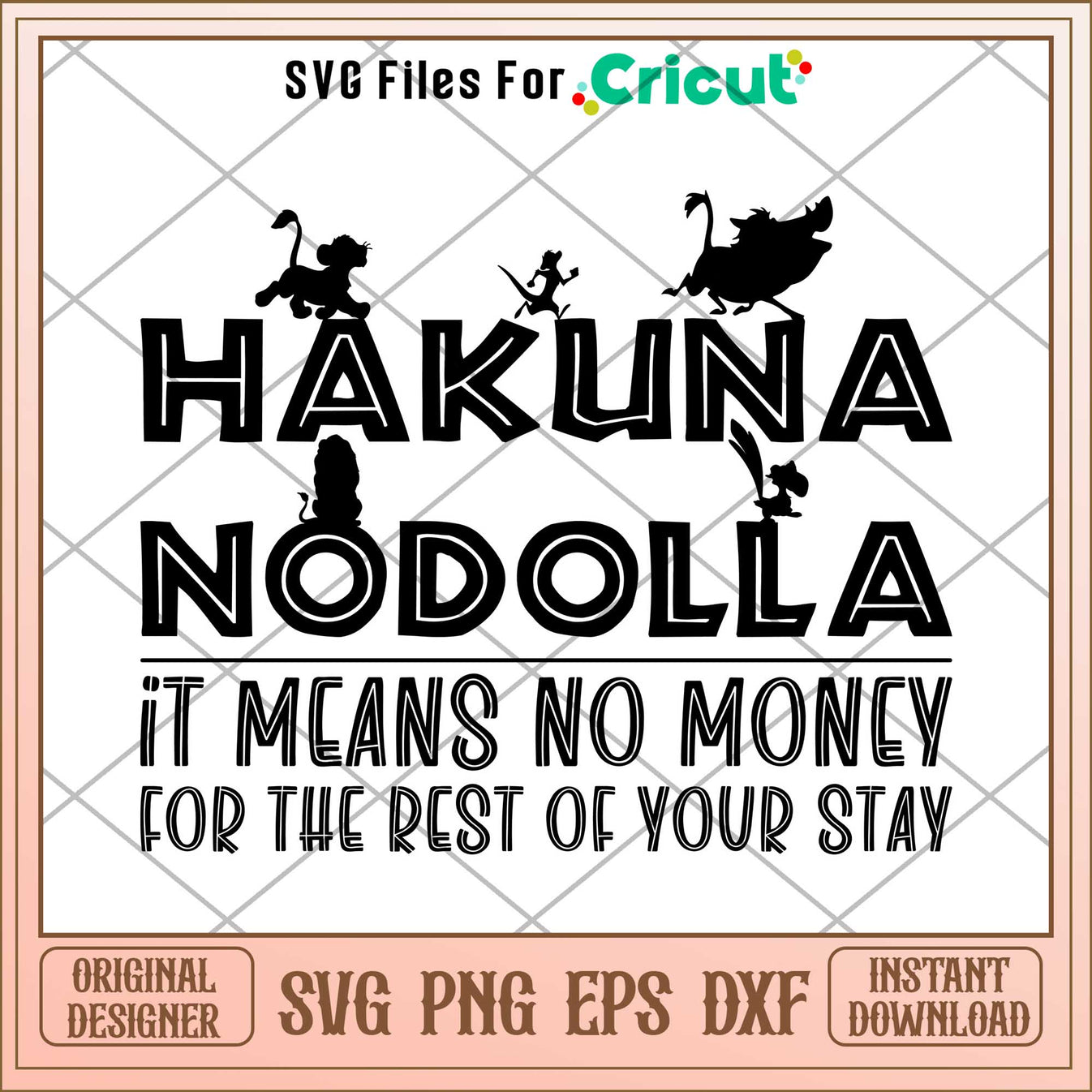 Hakuna Matata Disney svg, disney character svg, digital download – svg ...