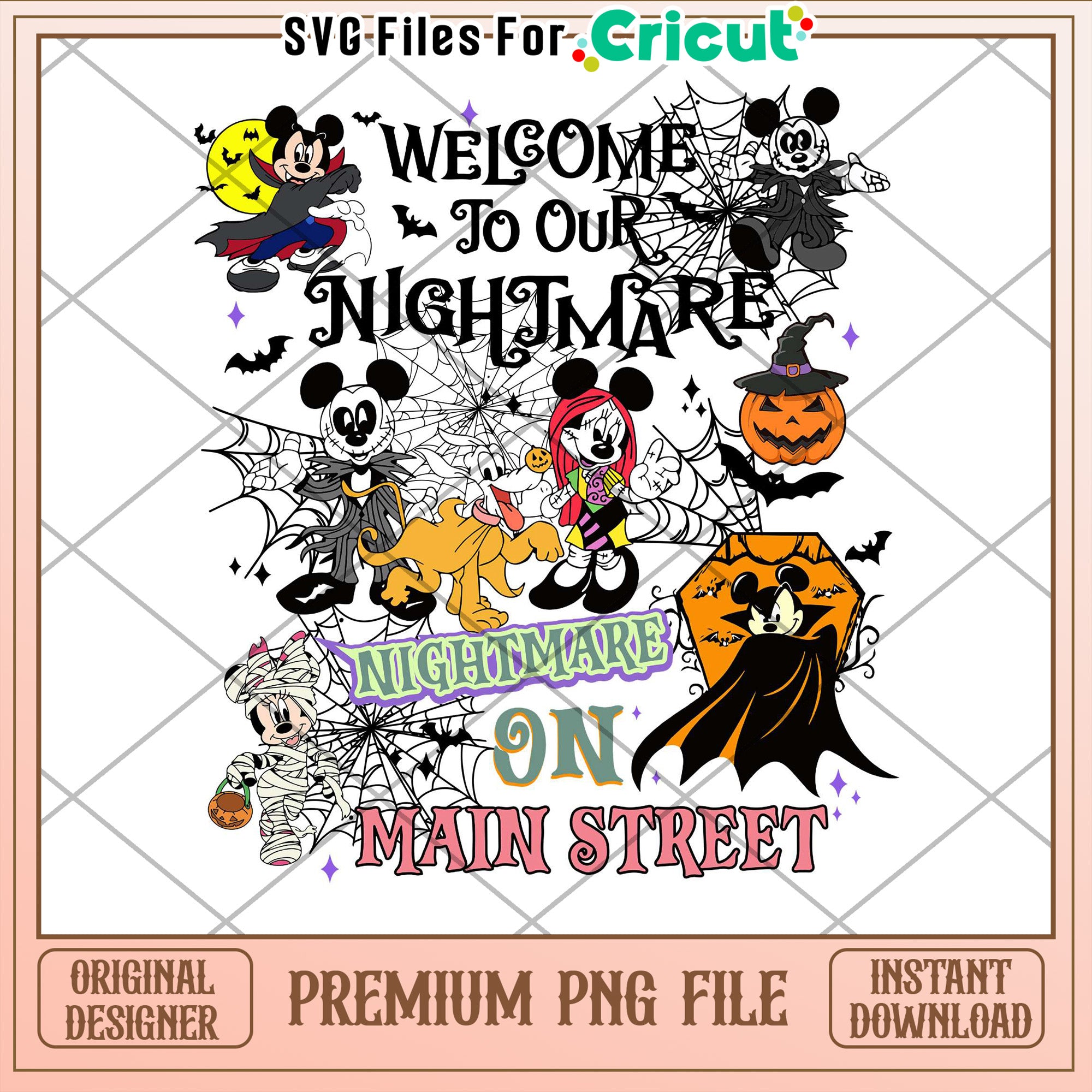 Halloween Mickey Nightmare PNG – svg files for cricut