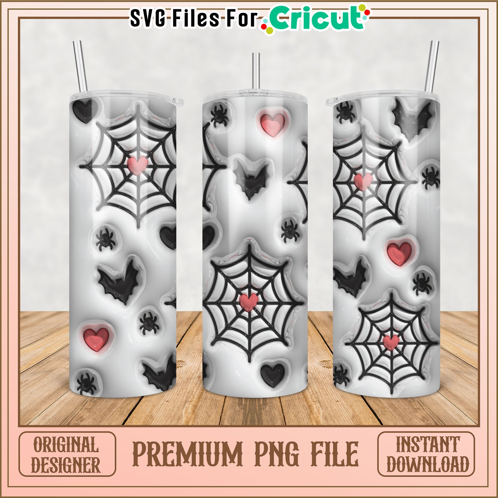 Halloween Spiderweb Tumbler PNG – svg files for cricut