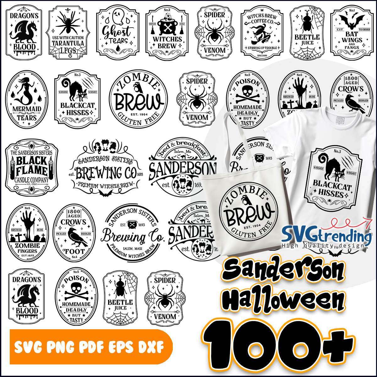 Halloween Sanderson sign bundle, Halloween brewing cobundle – svg files ...