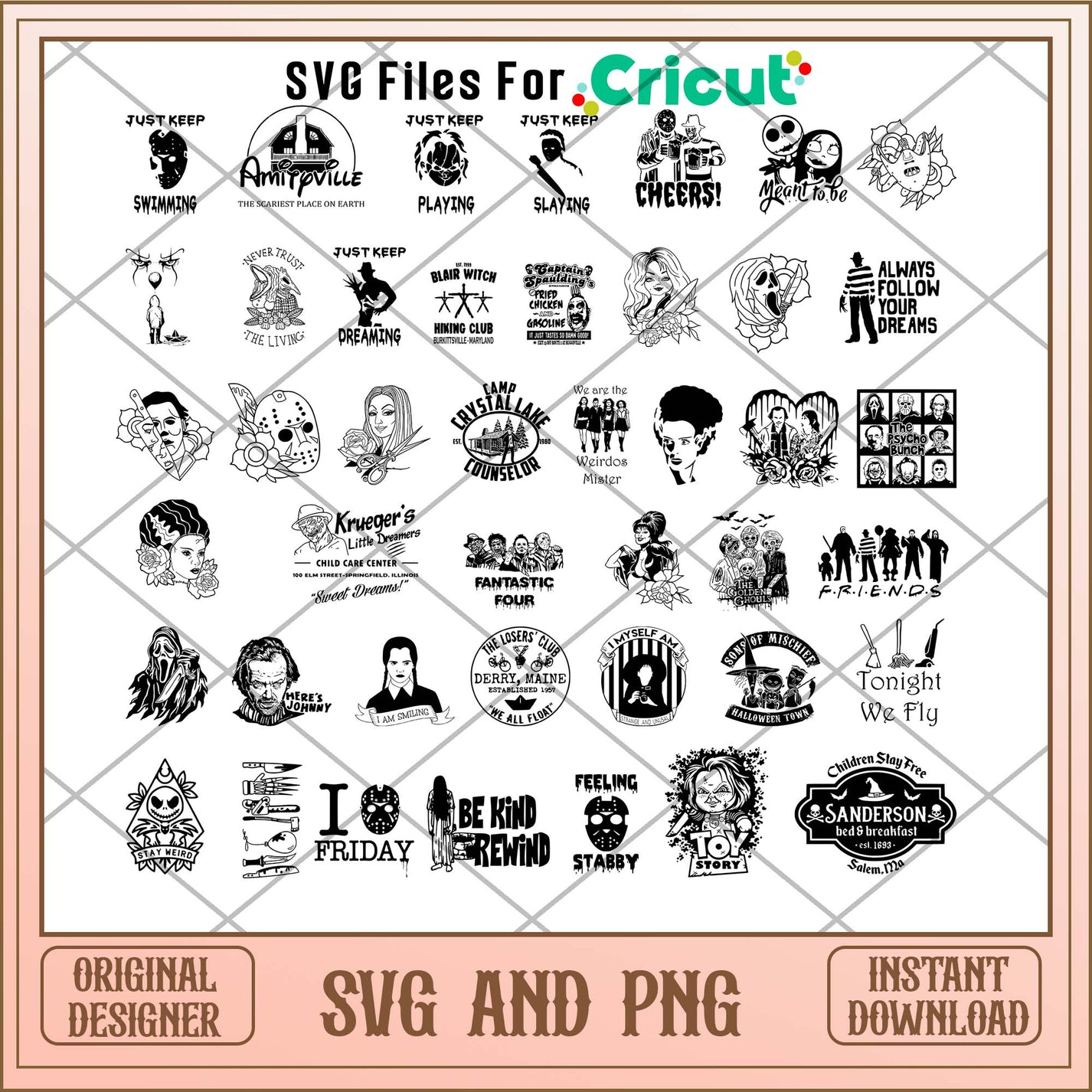 Halloween cool characters svg bundle, Halloween svg - Svgfileforcricut ...