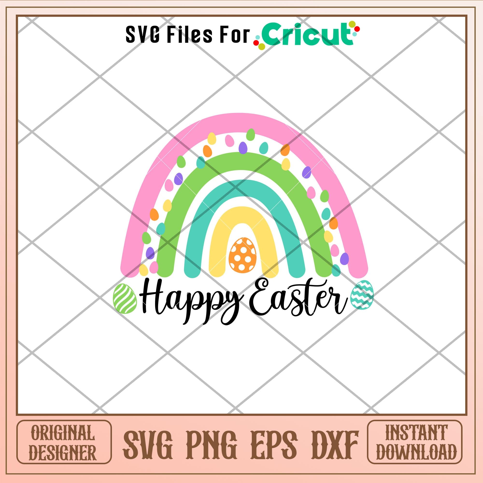 Happy Easter Rainbow, Happy Easter Rainbow Svg – svg files for cricut
