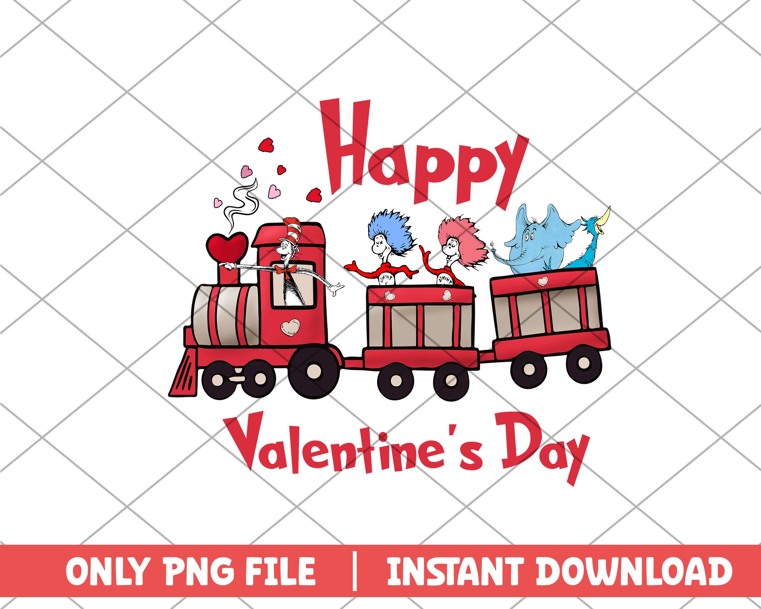 Happy valentine day train png – svg files for cricut