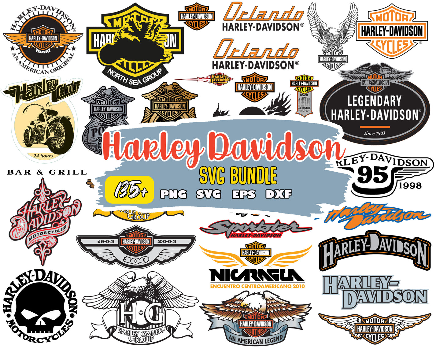 Harley davidson bundle design svg, harley davidson logo svg – svg files ...