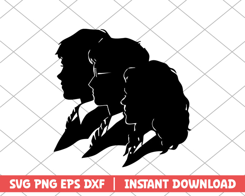 Harry Potter x Hermione x Ron cartoon svg – svg files for cricut