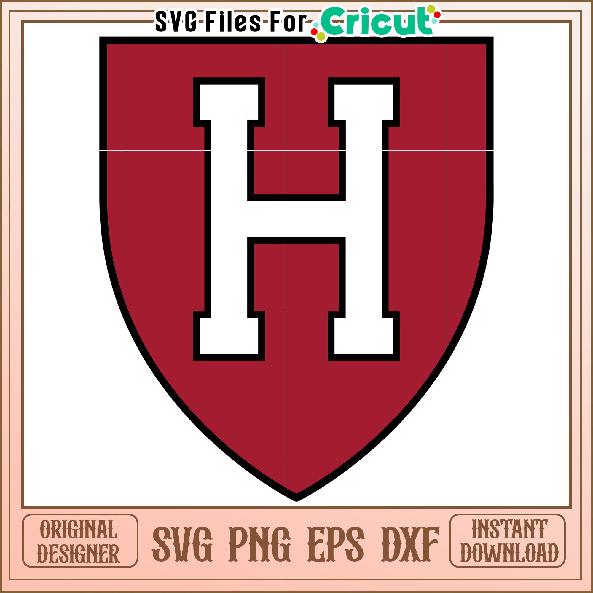 Harvard Shield SVG File for Cricut, Perfect for Creative Projects and ...