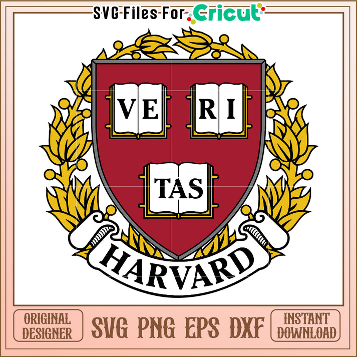 Harvard University Crest SVG File for Cricut, Instant Download Availab ...