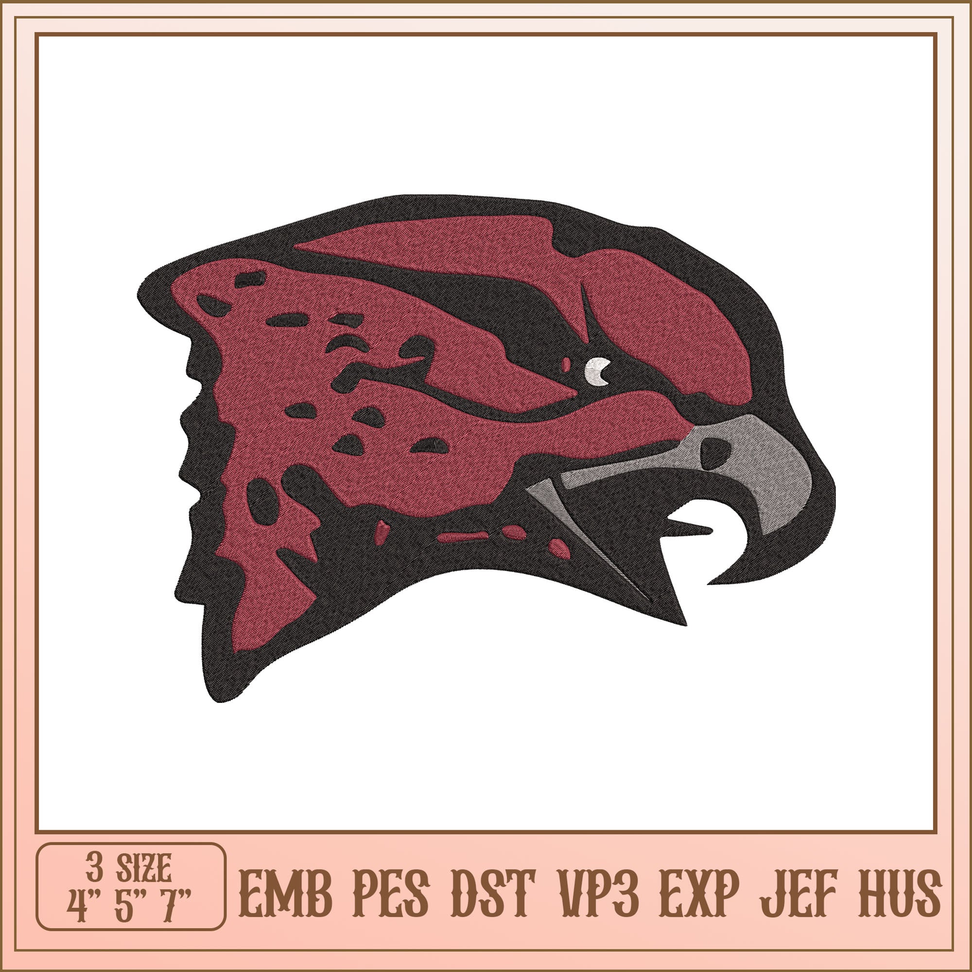 Hawk Embroidery Design - EMB PES DST – svg files for cricut