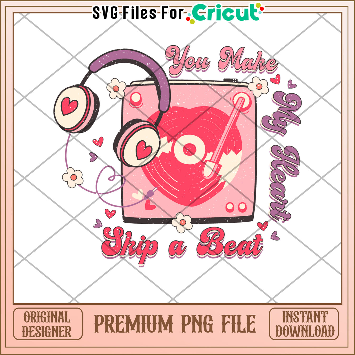 Heart Record Player PNG Download – svg files for cricut