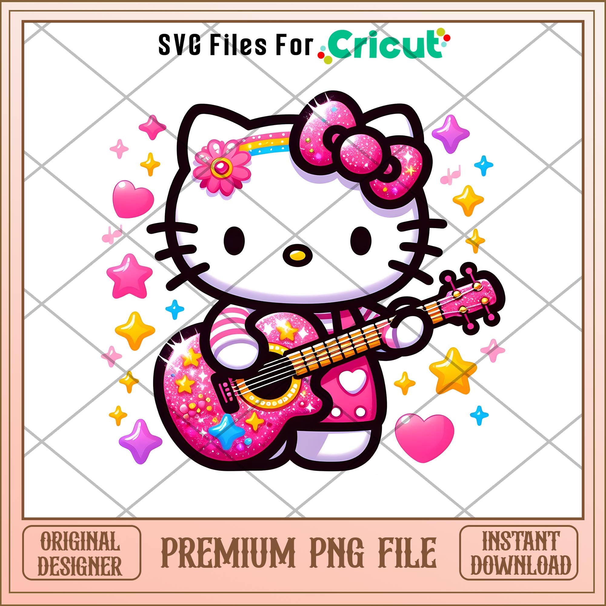 Hello Kitty Blink guitar Design png, Hello Kitty png, digital download ...