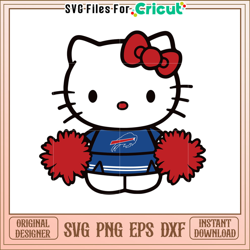 Hello Kitty Buffalo Bills SVG – svg files for cricut
