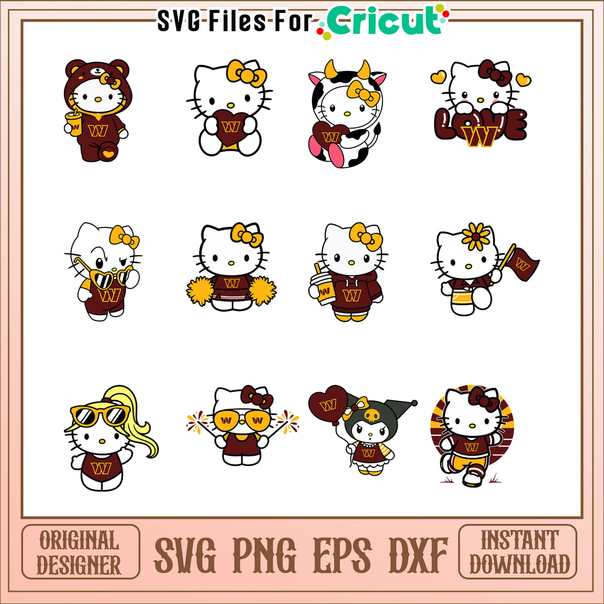 Hello Kitty Bundle SVG PNG EPS DXF – svg files for cricut