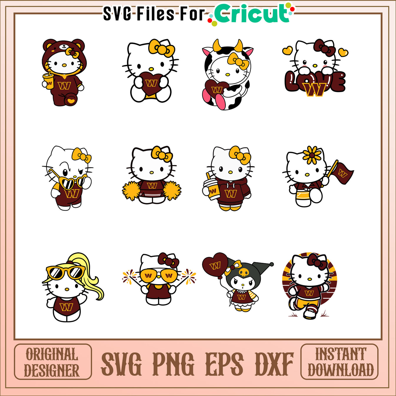 Hello Kitty Bundle SVG PNG EPS DXF – svg files for cricut
