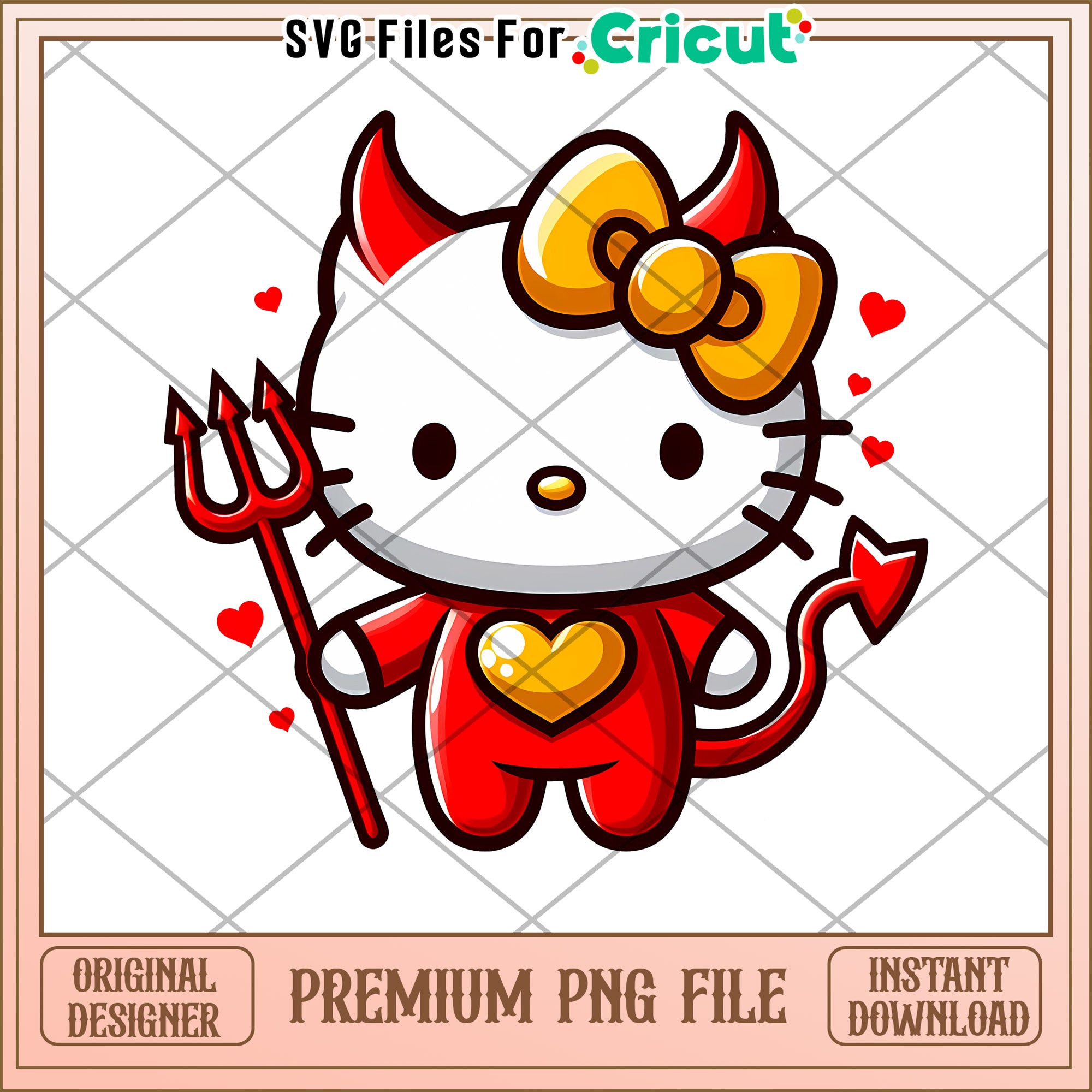 Hello Kitty Devil PNG Cricut File – svg files for cricut