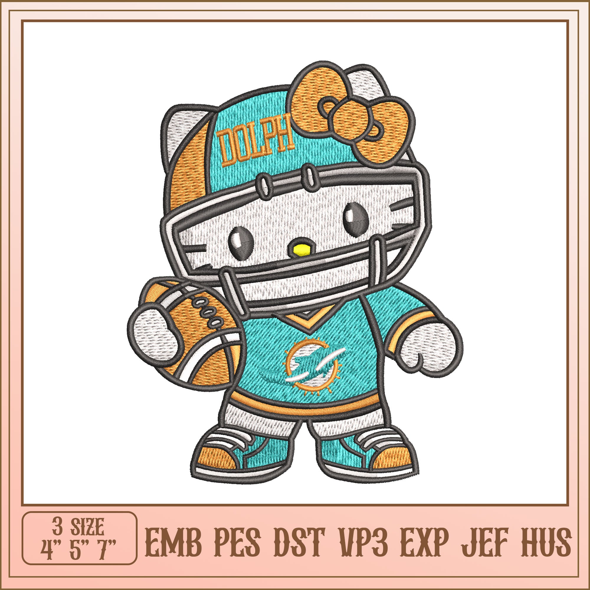 Hello Kitty Dolphins Embroidery Design – svg files for cricut