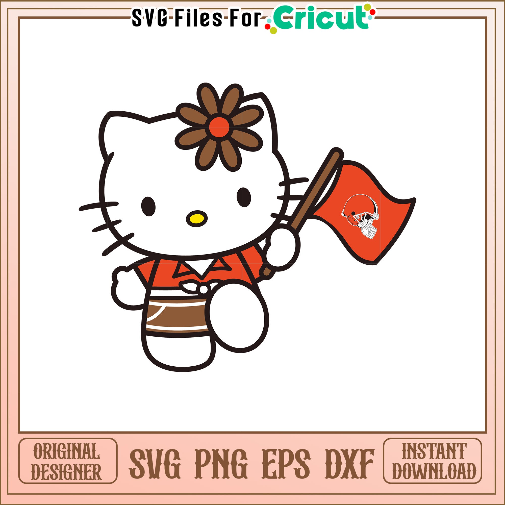 Hello Kitty Flag SVG Design Cheerful and Fun Art – svg files for cricut