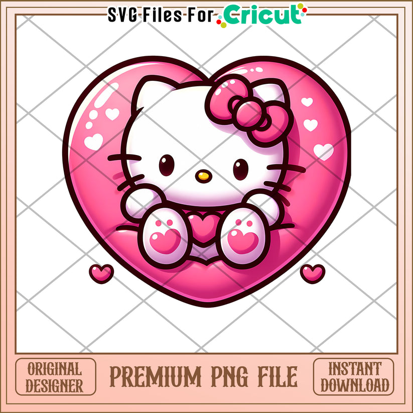 Hello Kitty Heart PNG Cricut Design – svg files for cricut