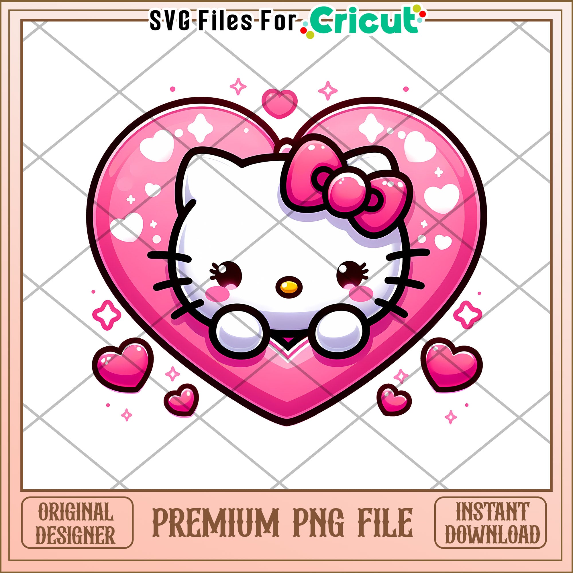Hello Kitty Heart PNG Cricut File – svg files for cricut