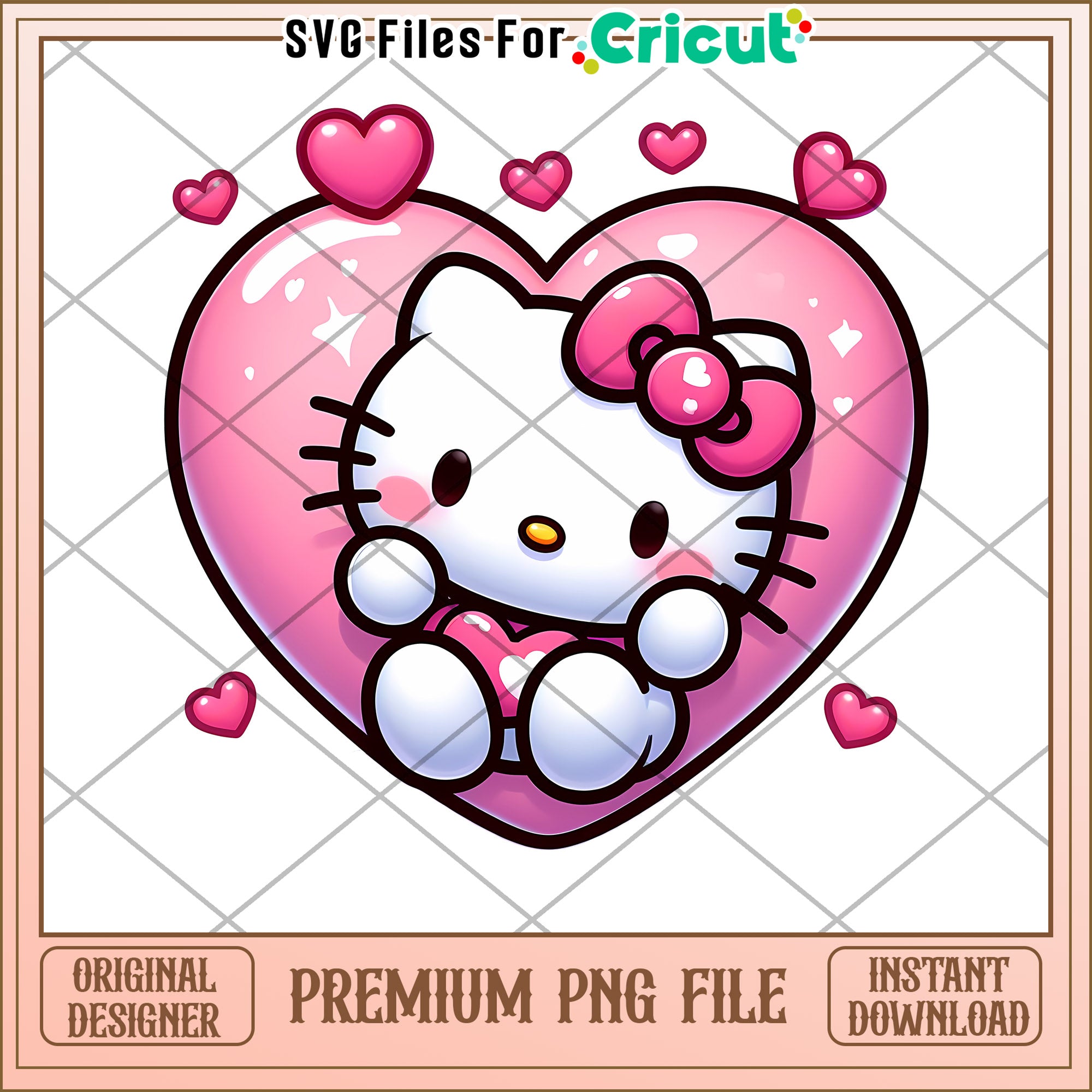 Hello Kitty Heart PNG Valentine's Day – svg files for cricut