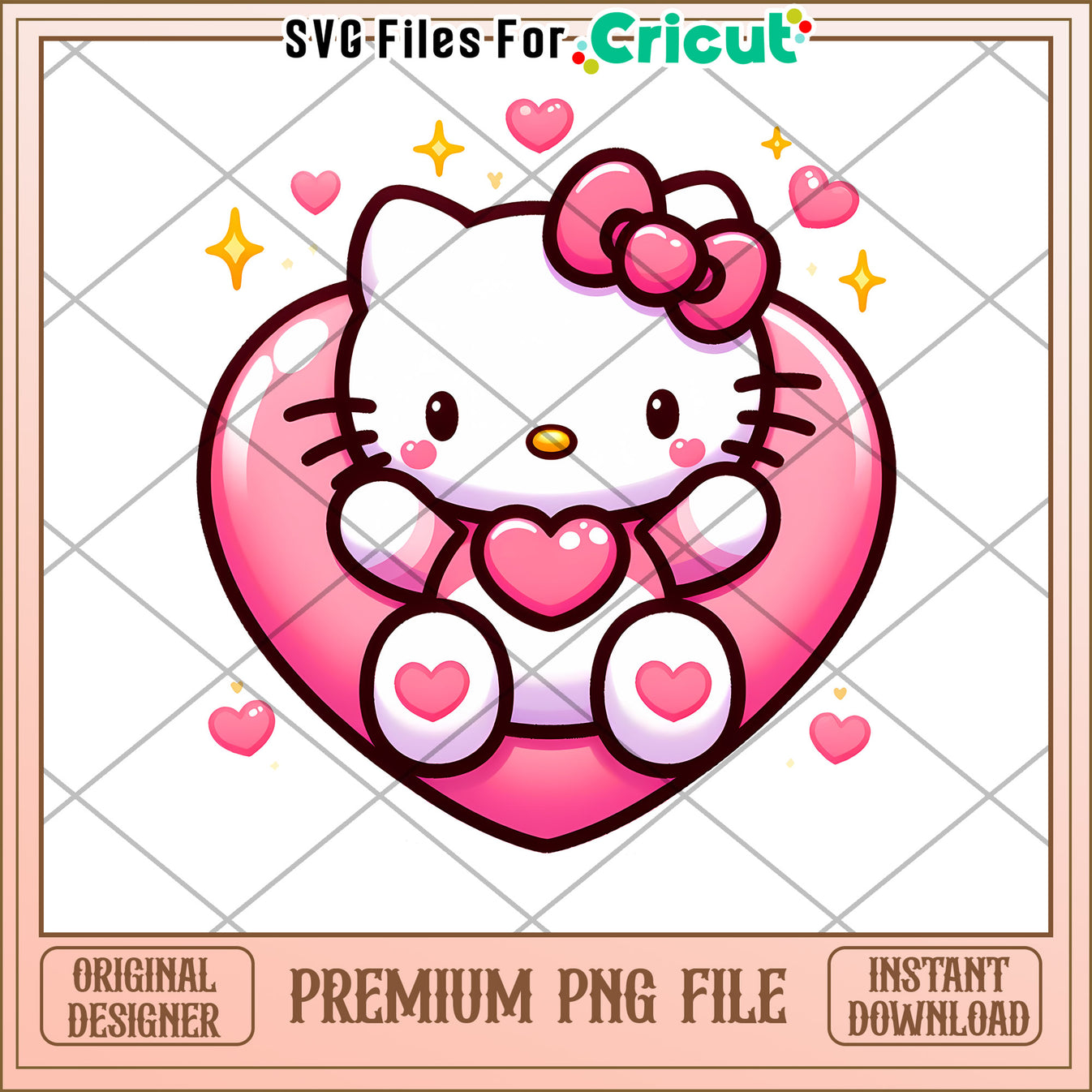 Hello Kitty Heart PNG Valentines Day – svg files for cricut