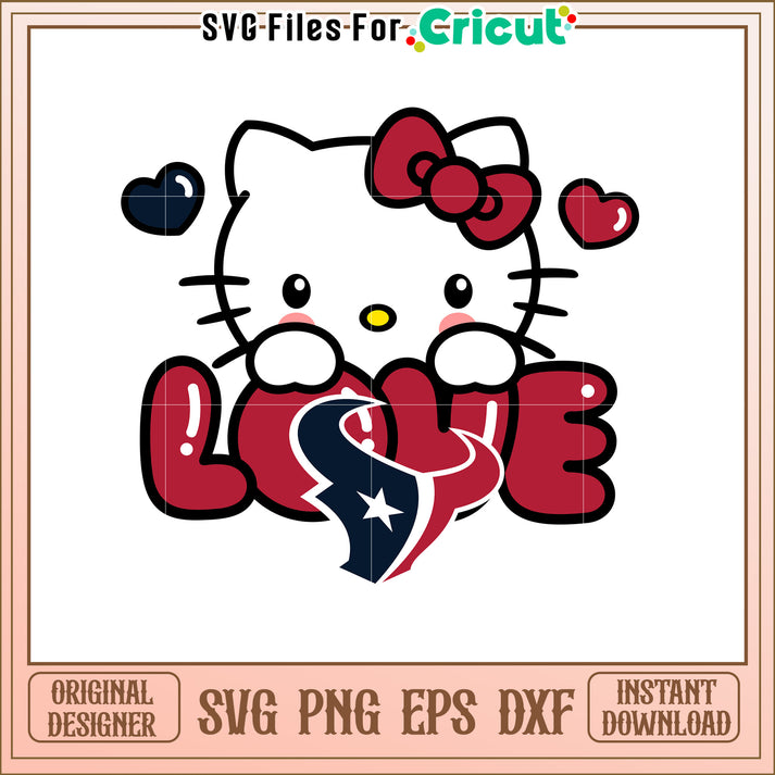 Hello Kitty Houston Texans SVG Love – svg files for cricut