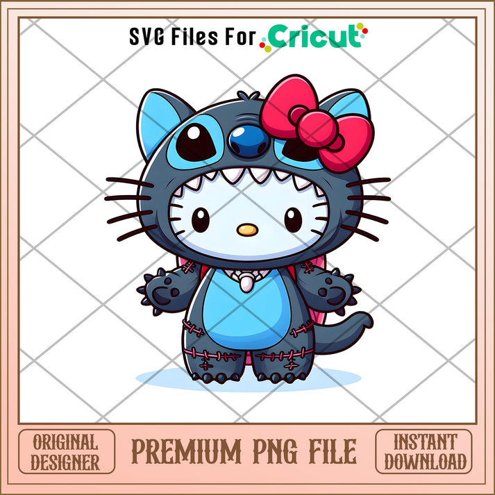 Hello Kitty Lilo And Stitch grey design png, Disney characters png, Di ...