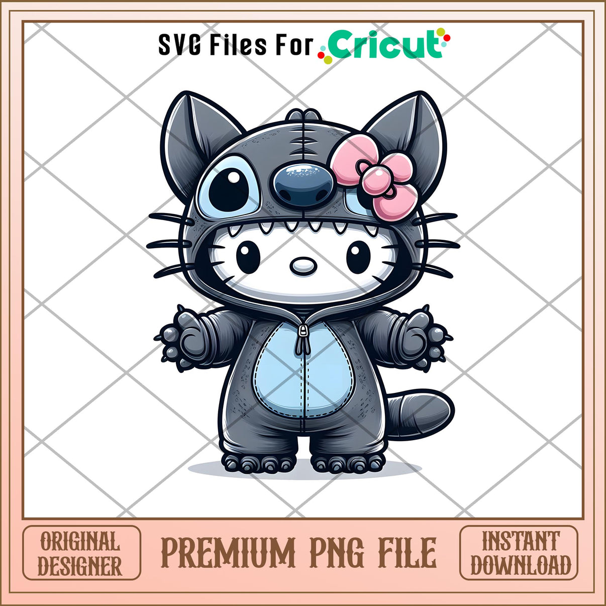 Hello Kitty Lilo And Stitch grey png, Disney characters png, Digital D ...