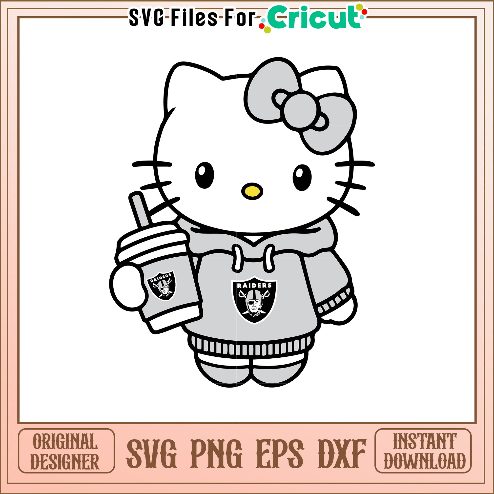 Hello Kitty Raiders SVG Design Cute Character Art – svg files for cricut