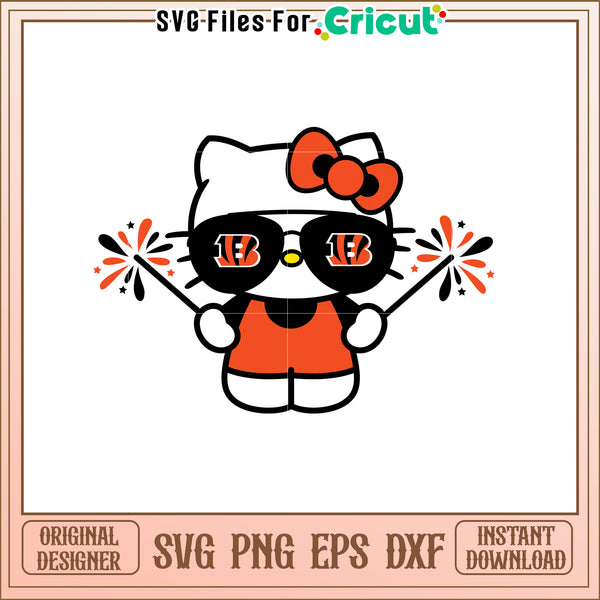 Hello Kitty SVG Design for Sports Fans Cute Art – svg files for cricut