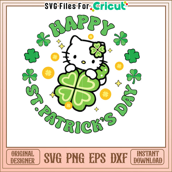 Hello Kitty St Patricks Day SVG – svg files for cricut