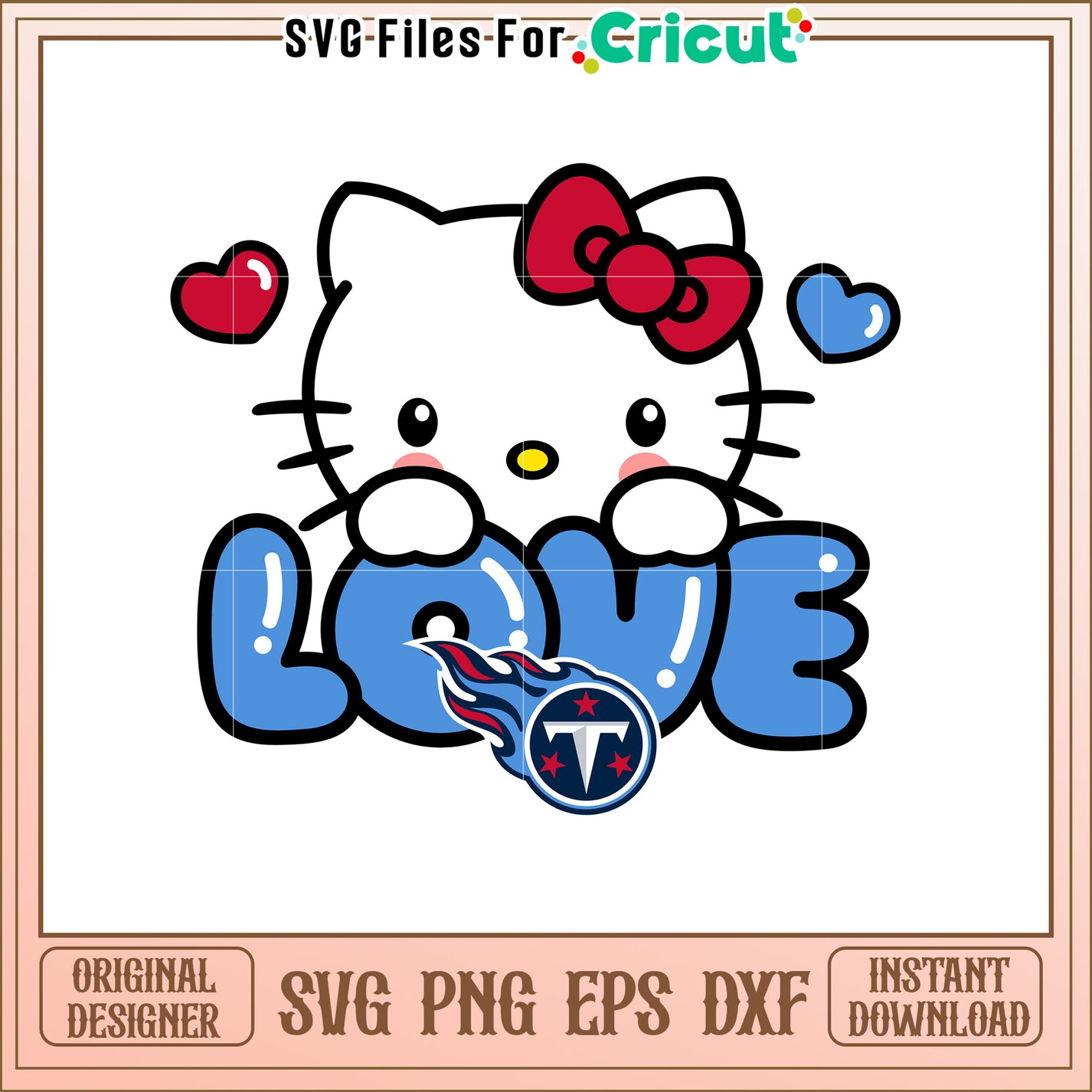 Hello Kitty Titans Love SVG Design – svg files for cricut